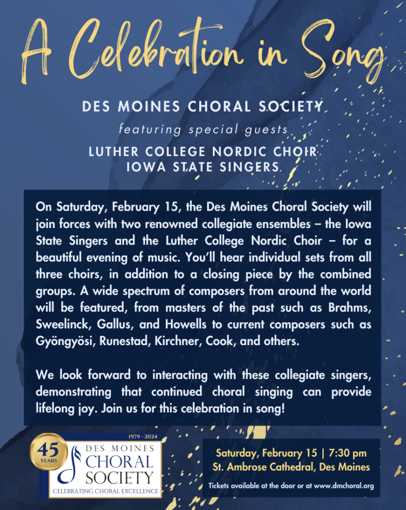 Nordic Choir Tour - Des Moines, Iowa | Luther College